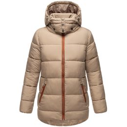 Winterjacke Navahoo "Wattew&ouml;lkchen", Damen, Gr. M (38), grau (taupe), Obermaterial: 100% Polyester; Futter: 100% Polyester; &Auml;rmelfutter: 100% Polyester; Wattierung: 100% Polyester, Basic, gerade Po-bedeckend, verstellbar elastischer Bund mit Rei&szlig;verschluss, Jacken Winterjacke, Modische Damen Steppjacke mit kontrastfarbenen Details