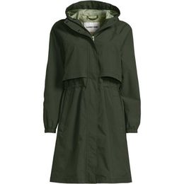 LANDS' END Verstaubarer wasserdichter Squall Regenmantel, Damen,  Gr&uuml;n, Polyester, by Lands' End