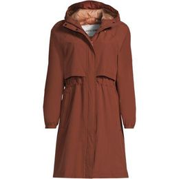 LANDS' END Verstaubarer wasserdichter Squall Regenmantel, Damen,  Braun, Polyester, by Lands' End