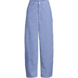 LANDS' END Barrel-Feincordhose f&uuml;r Damen in Petite-Gr&ouml;&szlig;e, Damen, size: petite, Blau, Baumwolle, by Lands' End