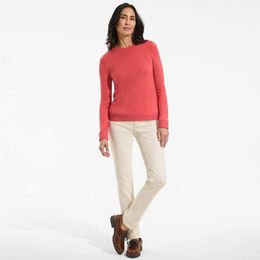 LANDS' END CashTouch Rundhalspullover, Damen,  Orange, by Lands' End