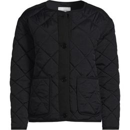 LANDS' END Kragenlose FeatherFree Steppjacke, Damen,  Schwarz, by Lands' End