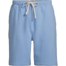 LANDS' END Serious Sweats Shorts, Herren,  Blau, Baumwoll-Mischung/Polyester-Mischung, by Lands' End