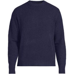 LANDS' END Wool Touch Rundhals-Pullover, Herren,  Blau, Wolle/Polyester/Nylon, by Lands' End