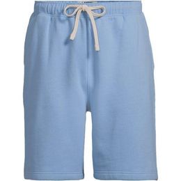 LANDS' END Serious Sweats Shorts, Herren,  Blau, Baumwoll-Mischung/Polyester-Mischung, by Lands' End