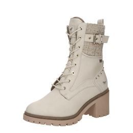 Mustang Lace-Up Ankle Boots female Beige size 38