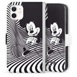 DeinDesign iPhone 12 mini Handy Klapph&uuml;lle Handyh&uuml;lle aus Kunst Leder wei&szlig; Flip Case Official Licensed Product Disney Mickey Mouse Sideflip mit Lasche