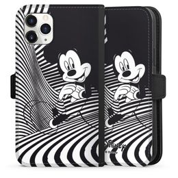 DeinDesign iPhone 11 Pro Handy Klapph&uuml;lle Handyh&uuml;lle aus Kunst Leder schwarz Flip Case Official Licensed Product Mickey Mouse Disney Sideflip mit Lasche
