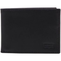 Levi's Geldb&ouml;rse LEVI'S "BATWING BIFOLD ID", Damen, schwarz, Rindsleder, Kleinlederwaren, Geldbeutel Portemonnaie Herrenb&ouml;rse Leder