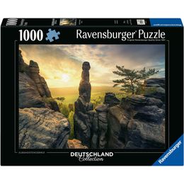 Puzzle Ravensburger "Deutschland Collection, Erleuchtung - Elbsandsteingebirge", bunt, Puzzles, KinderB:70cm H:50cm, Made in Germany, B:70cm H:50cm