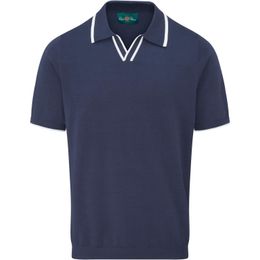 Alan Paine Strick-Polo Portloe Dark Navy (Gr&ouml;&szlig;e: 44)