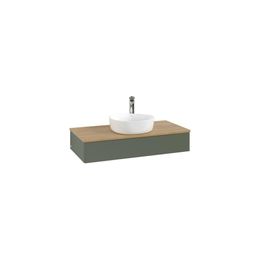 Villeroy & Boch V&B Waschtischunterschrank ohne Frontstruktur, mit Beleuchtung Antao 100x19x50cm, WBP hon. Oa, lea gre. m Lac ; Villeroy & Boch (L09051HL)