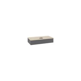 Villeroy & Boch V&B Waschtischunterschrank mit Frontstruktur Antao 100x19x50cm, WBP botti., Anthrac. m Lac ; Villeroy & Boch (K09113GK)