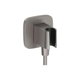 Hansgrohe Wandanschluss Fixfit Q softsqua, m Brauseha., brush. bla chrome (26887340)