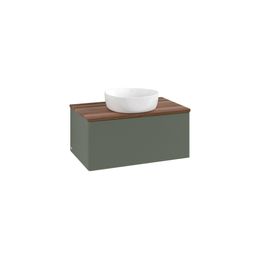 Villeroy & Boch V&B Waschtischunterschrank mit Frontstruktur Antao 80x36x50cm, WBP w. wal, lea gre. m Lac ; Villeroy & Boch (K30112HL)