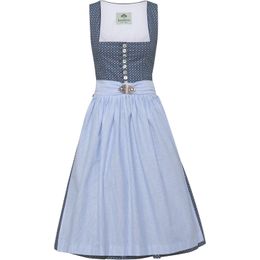 BERWIN Midi-Dirndl Blau (Gr&ouml;&szlig;e: 34)