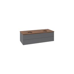 Villeroy & Boch V&B Waschtischunterschrank ohne Frontstruktur, mit Beleuchtung Antao 120x36x50cm, WBP w. wal, Anthrac. m Lac ; Villeroy & Boch (L24012GK)