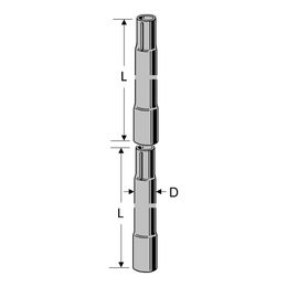 Kathrein ZSA 46 Steckmast 2,0x48 aus Stahl verzinkt mit L&auml;nge 2,0m und Durchmesser &Oslash;48mm f&uuml;r Antennenmontage, 218334)
