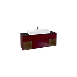 Villeroy & Boch V&B Waschtischunterschrank Finion 160cm, Regal Walnut Veneer, Peony Matt ; Villeroy & Boch (F212GNHB)
