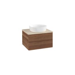 Villeroy & Boch V&B Waschtischunterschrank mit Frontstruktur -Beleuchtung Antao 60x36x50cm, WBP-farbe botti., w. walnut ; Villeroy & Boch (L18113HM)
