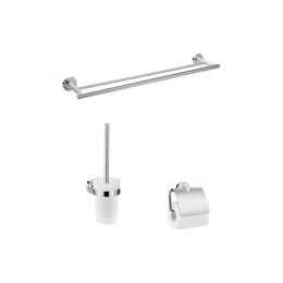 Hansgrohe Bad-Accessoire-Set Logis Uni. 3-teilig, Messing, chrom (41727000)