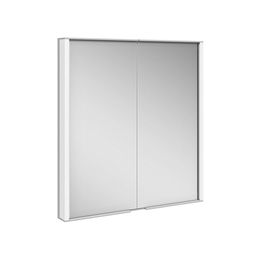 KEUCO Spiegelschrank Royal Match 650x700x160mm, si-elox, WE, 2 Dreht&uuml;ren (12811171301)