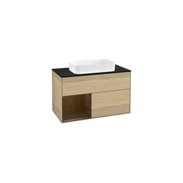 Villeroy & Boch V&B Waschtischunterschrank Abdeckplatte bla m Finion 100x60,3cm, Reg li wal ven, Oak Veneer ; Villeroy & Boch (F242GNPC)