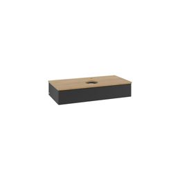 Villeroy & Boch V&B Waschtischunterschrank mit Frontstruktur, mit Beleuchtung Antao 100x19x50cm, WBP hon. Oa, bla m Lac ; Villeroy & Boch (L09151PD)