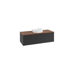 Villeroy & Boch V&B Waschtischunterschrank mit Frontstruktur Antao 120x36x50cm, WBP-farbe w. wal, bla m Lac ; Villeroy & Boch (K32112PD)