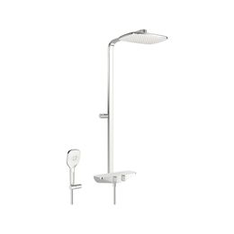 Hansa Brause-Thermostat HansaEMOTION AP, 3-Strahl, Glas, chrom/wei&szlig; (5865017182)
