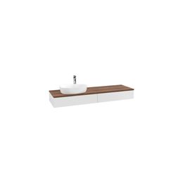 Villeroy & Boch V&B Waschtischunterschrank mit Frontstruktur Antao 160x50cm, HL, WBP w. wal, glo wh. Lac ; Villeroy & Boch (K15152GF)