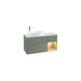 Villeroy & Boch V&B Waschtischunterschrank Finion 120cm, Pl w m, Reg gol m Lac, Oli. m Lac ; Villeroy & Boch (F931HFGM)