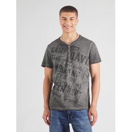 CAMP DAVID T-Shirt Herren Gr&ouml;&szlig;e S dunkelgrau / schwarz