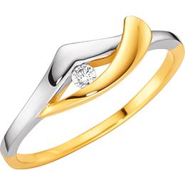 CR&Eacute;ATION L Damen Ring Gelbgold 375 Gr&ouml;&szlig;e 19