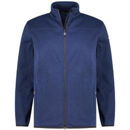 Gro&szlig;e Gr&ouml;&szlig;en Blue Wave Fleecejacke in Strickoptik Farbe marine Gr&ouml;&szlig;e: 5XL