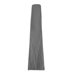 Schutzh&uuml;lle 370cm f&uuml;r 5x5m XXL-Marktschirm MCW-D20, Abdeckh&uuml;lle Cover mit Rei&szlig;verschluss ~ anthrazit