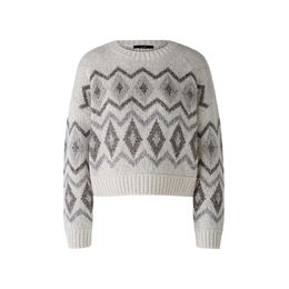 Oui Pullover Damen Gr&ouml;&szlig;e L grau / hellgrau / silber