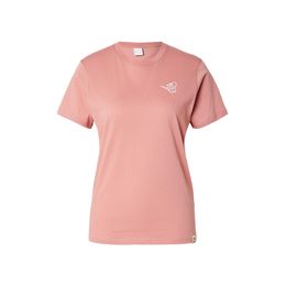 Iriedaily T-Shirt 'Monstera' Damen Gr&ouml;&szlig;e XL pastellrot / wei&szlig;