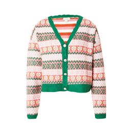 Oasis Strickjacke Damen Gr&ouml;&szlig;e L creme / gr&uuml;n / rosa / rot