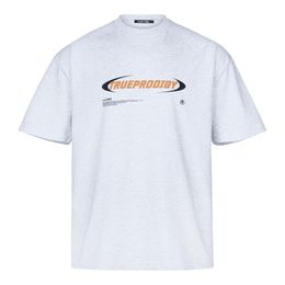 Trueprodigy T-Shirt 'Ravi' Herren Gr&ouml;&szlig;e XXL graumeliert / orange / schwarz
