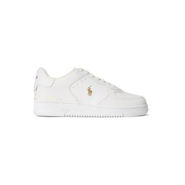Polo Ralph Lauren Sneaker Herren Gr&ouml;&szlig;e 46 gold / wei&szlig; Sommerschuhe