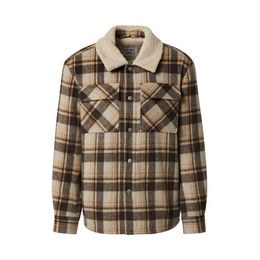 DAN FOX APPAREL Jacke 'Brian' Herren Gr&ouml;&szlig;e L beige / dunkelblau / braun