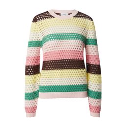N&uuml;mph N&Uuml;MPH Pullover 'Moana' Damen Gr&ouml;&szlig;e XXL dunkelbraun / gelb / gr&uuml;n / hellpink
