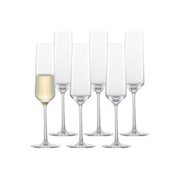 ZWIESEL GLAS Sektglas "Sektgl&auml;ser Pure 209 ml 6er Set transparent", 6 tlg., bunt, Trinkgef&auml;&szlig;e