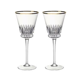 Villeroy & Boch VILLEROY & BOCH Wei&szlig;weinglas "Wei&szlig;weingl&auml;ser Grand Royal Gold 125 ml 2er Set transparent-gold", bunt, Trinkgef&auml;&szlig;e