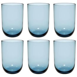 Longdrinkglas "Longdrinkbecher Like Glass 385 ml 6er Set", 6 tlg., blau, LIKE. BY VILLEROY & BOCH, Trinkgef&auml;&szlig;e