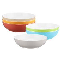 Seltmann Weiden Schale "Foodbowls Liberty Pure Colors &oslash; 25 cm 6er Set", B/H/L: 25,4cm, bunt, Sch&uuml;sseln