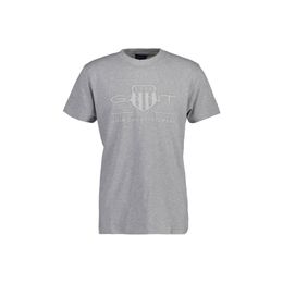 Gant Damen T-Shirt "T-Shirt REG TONAL SHIELD T-SHIRT 1er Pack", grau, Gr. M, Obermaterial: 100% Baumwolle CO., Shirts