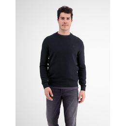 Lerros Herren Strickpullover "Lerros Crewneck Strickpullover", blau, Gr. S, 100% Baumwolle, Pullover