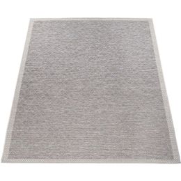 Teppich Paco Home, H:4mm &Oslash;:160cm, beige, Polypropylen, Wohnzimmer, Teppiche, "Vancouver 163", Flachgewebe, Rauten Muster, meliert, Bord&uuml;re, Outdoor
